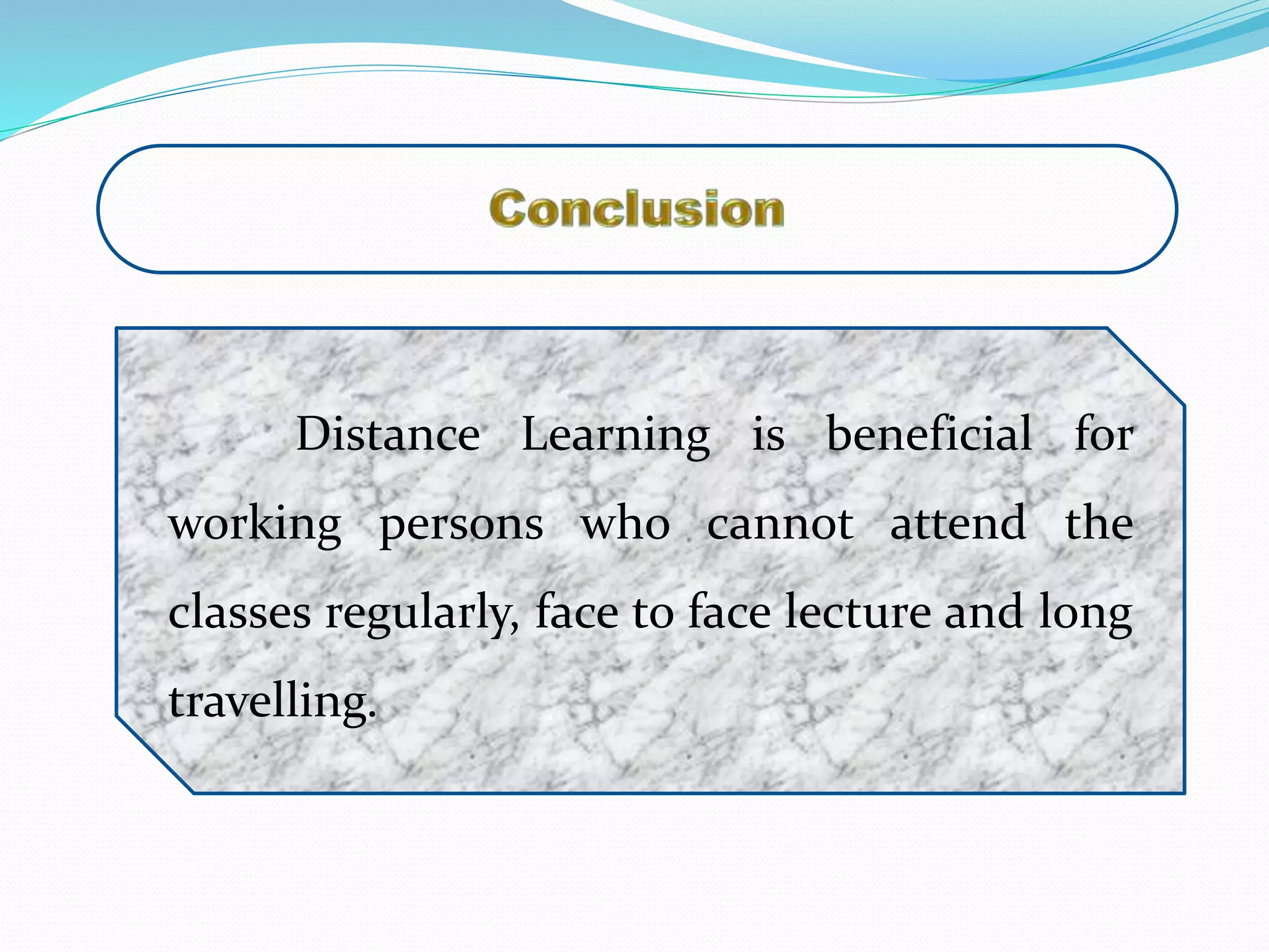 Presentation of distance learning | PPT