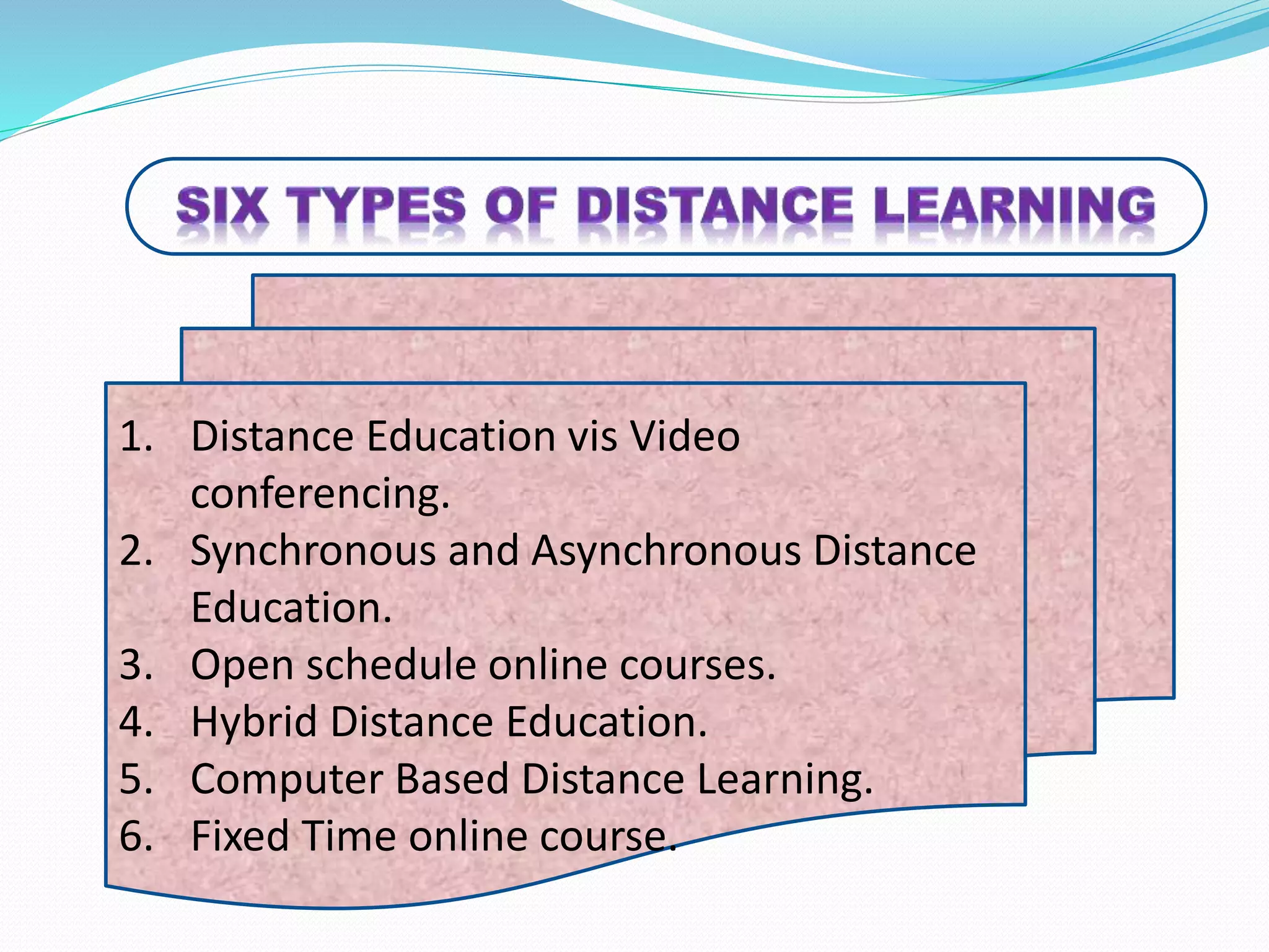Presentation of distance learning | PPT
