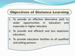 Presentation of distance learning | PPT