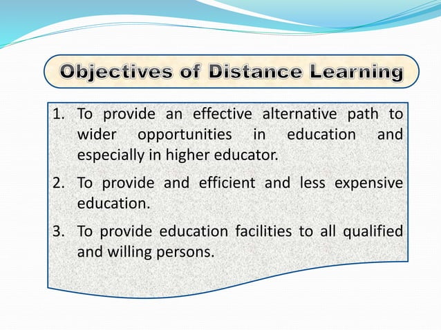 Presentation of distance learning | PPT | Online Education | Education