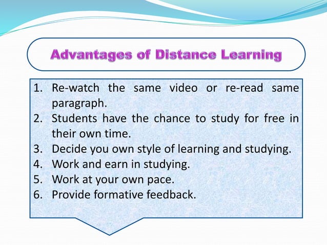 Presentation of distance learning | PPT | Online Education | Education