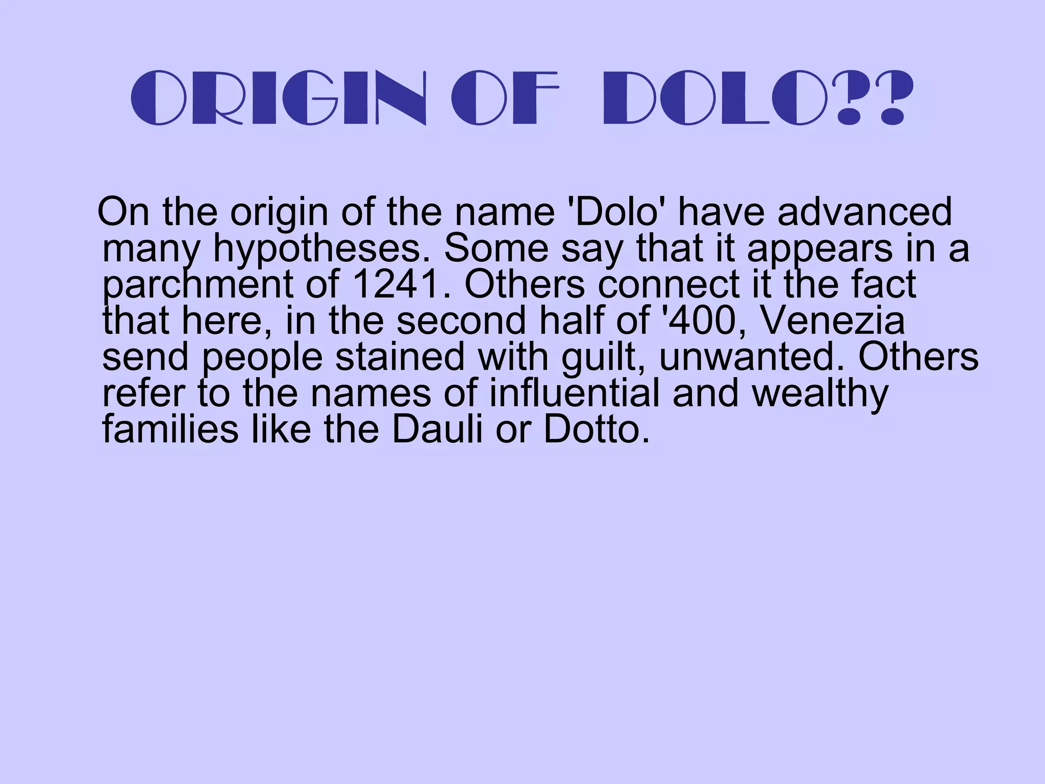 Presentation of dolo | PPT