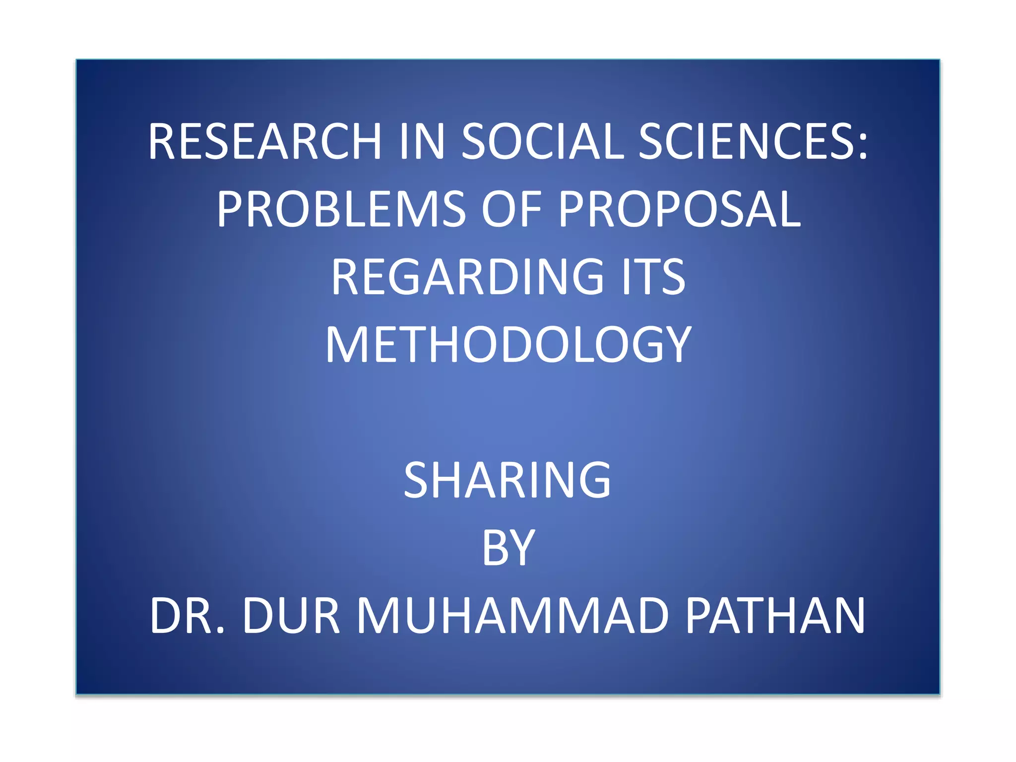 Research in Social Sciences | PPSX