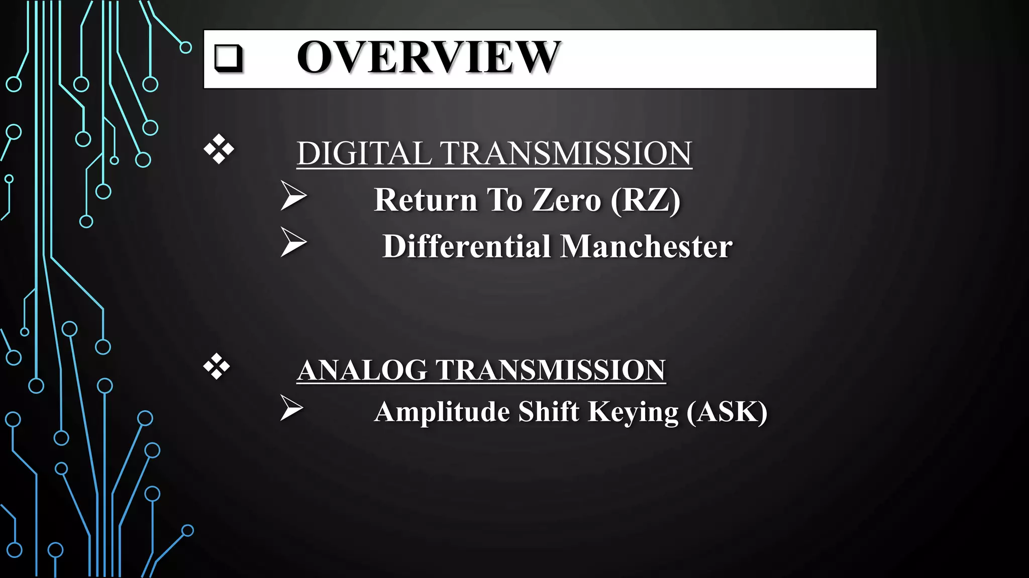 Presentation on Digital & Analog Transmission | PPTX