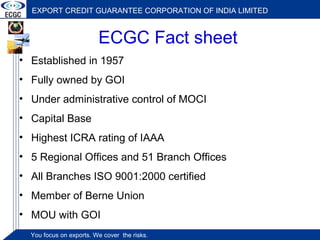 Presentation of ecgc, kolkata | PPT