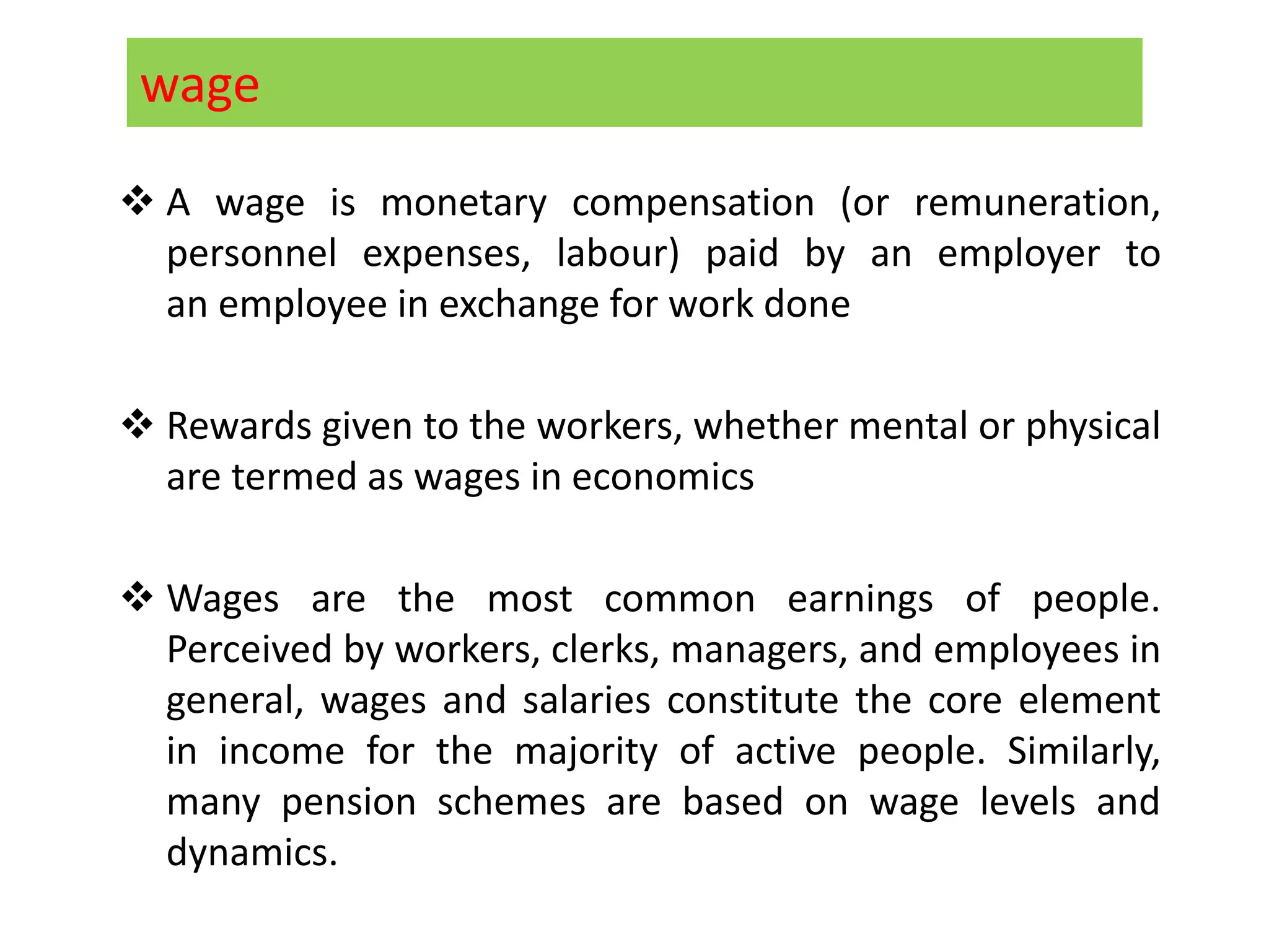 Labour & Wages | PPTX