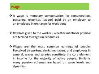 Labour & Wages | PPTX
