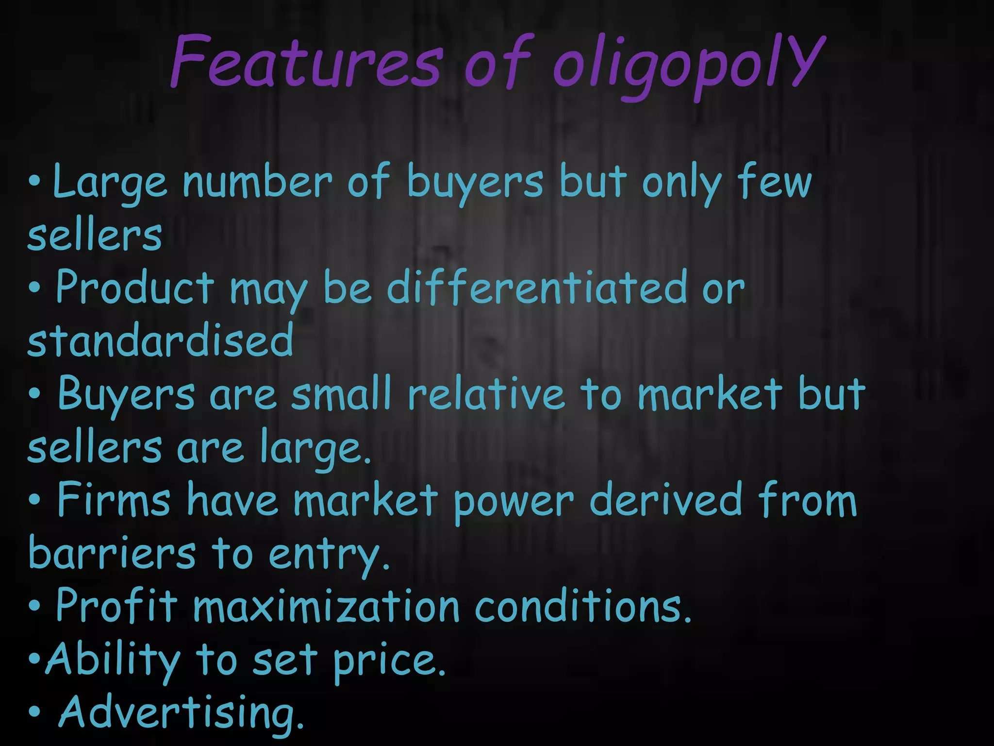 Presentation of economics on oligopoly | PPTX