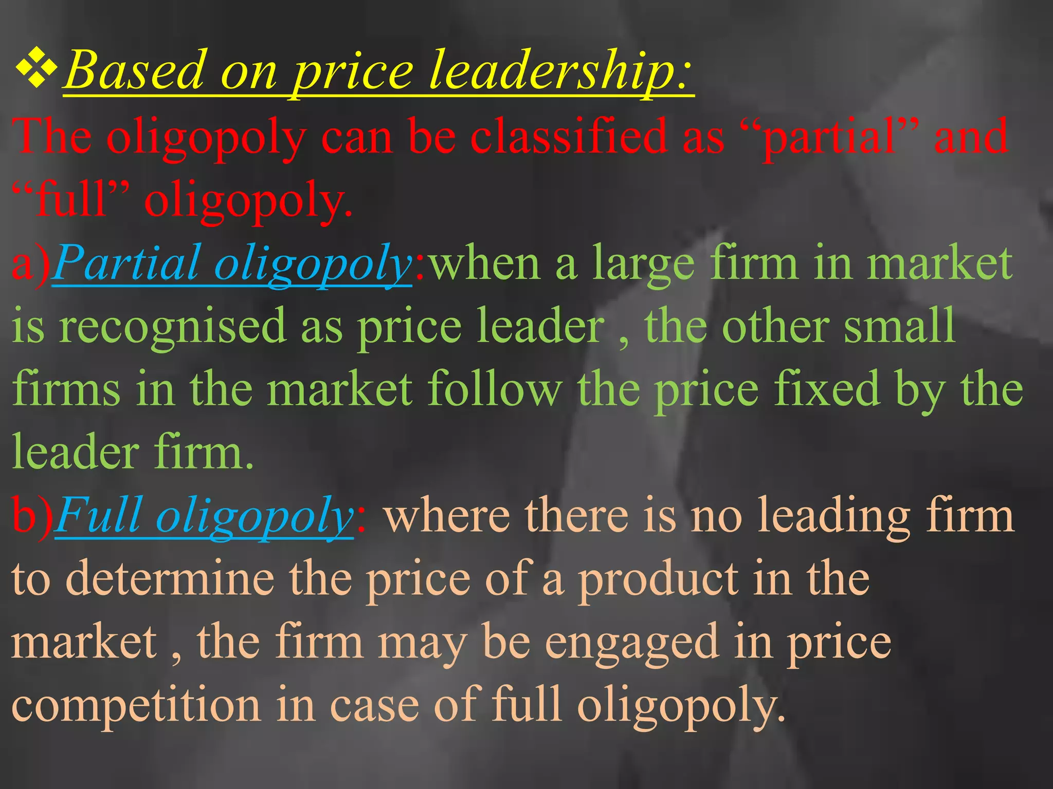 Presentation of economics on oligopoly | PPTX