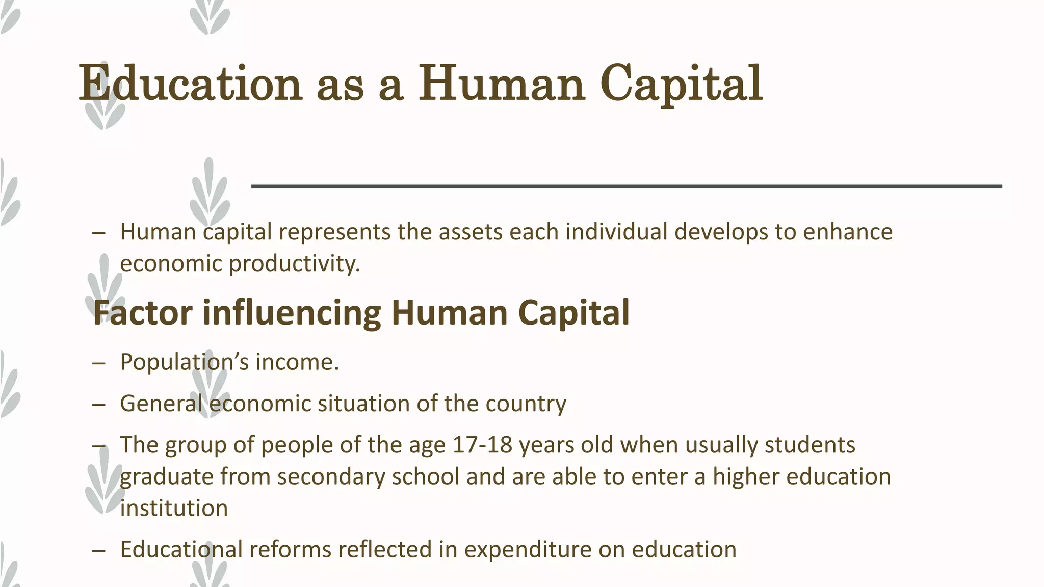 Economic condition and education | PPTX