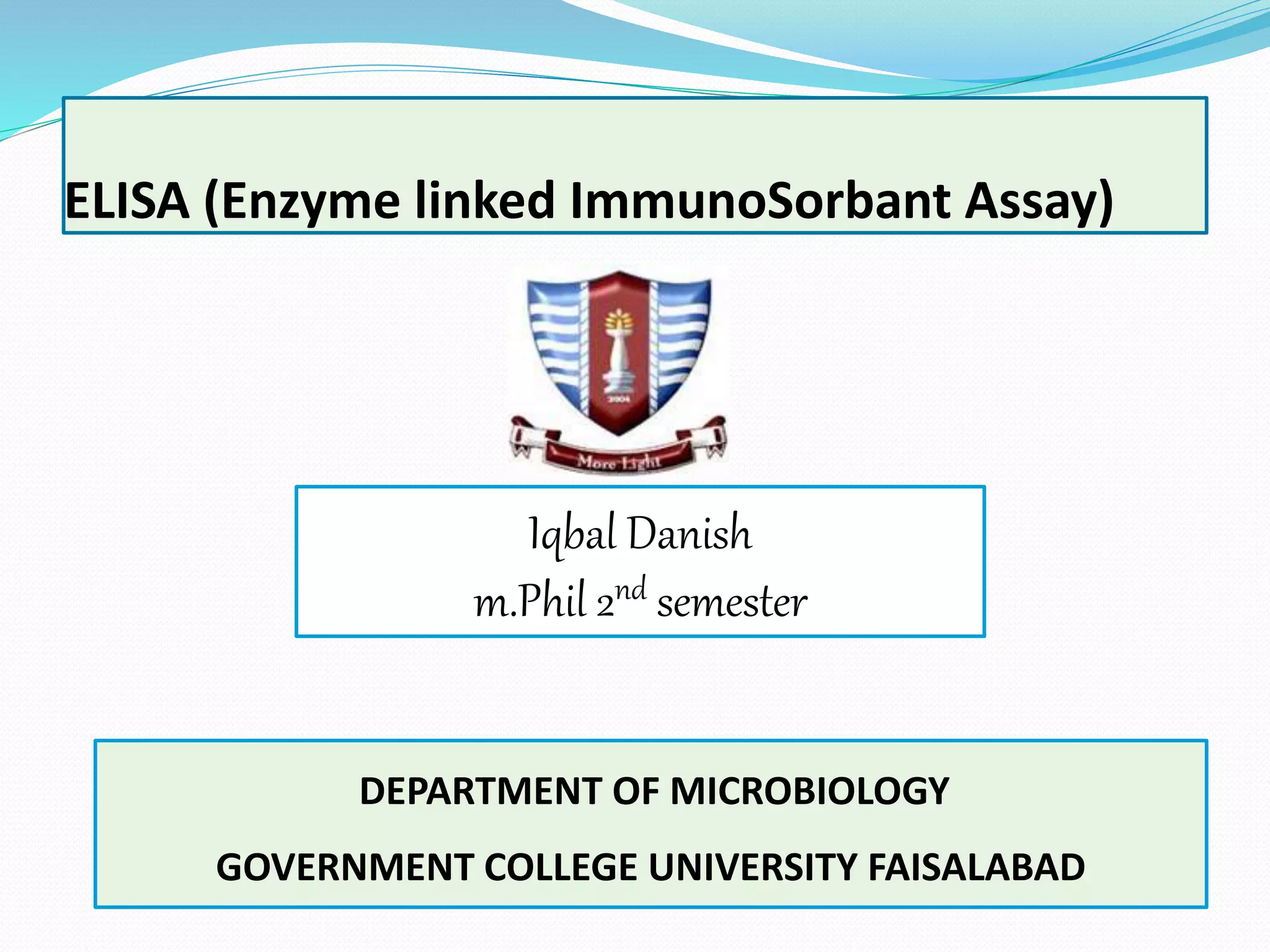 Presentation of elisa test | PPTX