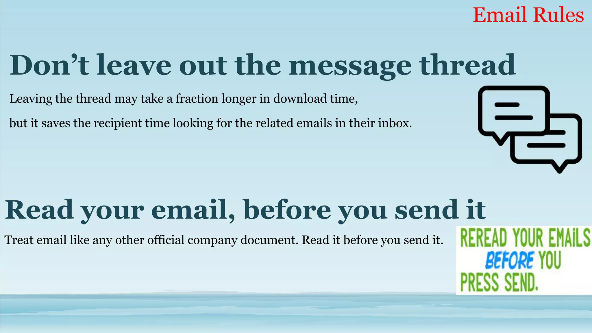 Presentation of email etiquette (draft) | PPTX | Email | Internet
