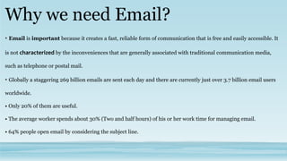 Presentation of email etiquette (draft) | PPTX
