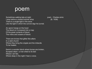 Presentation of English (butcher shop) | PPTX