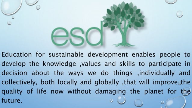 Presentation of structuring and placing esd in the curriculum | PPT