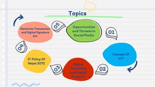 Presentation of ethical and social issues of ict | PPTX