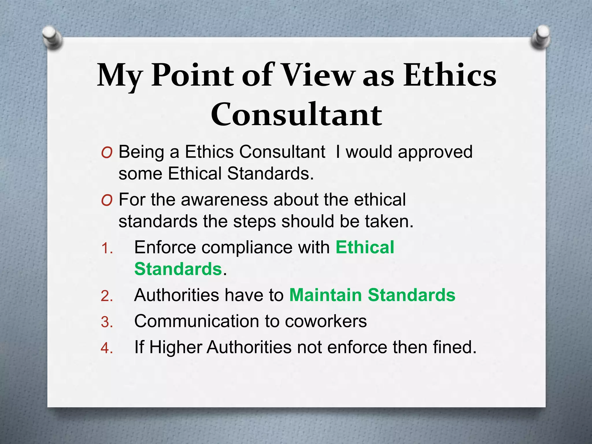 Case study of ethics | PPTX