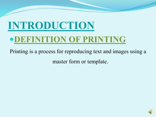 Presentation of evolution or growth of print industry | PPT