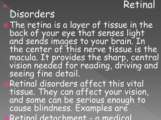 Presentation of eye ths | PPTX | Eye and Vision Conditions | Diseases ...