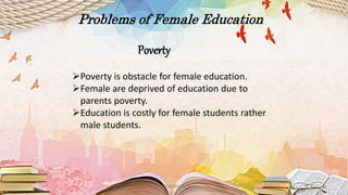 Problem of female education in Bangladesh | PPTX