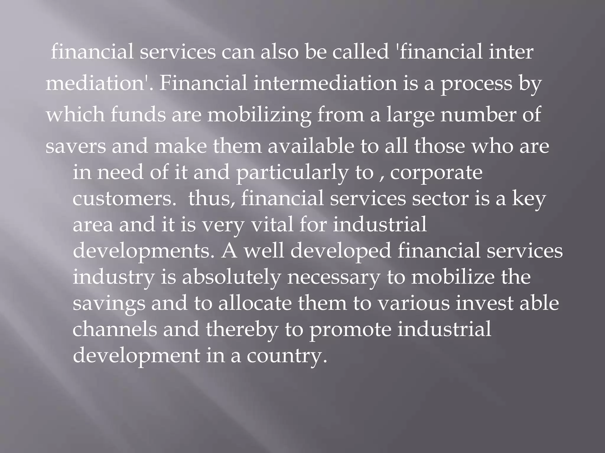 Presentation of financial services | PPT