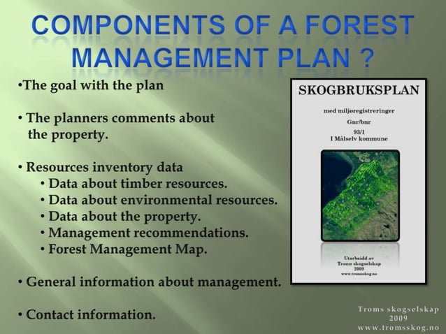 Presentation of Forest Management Planning | PPT