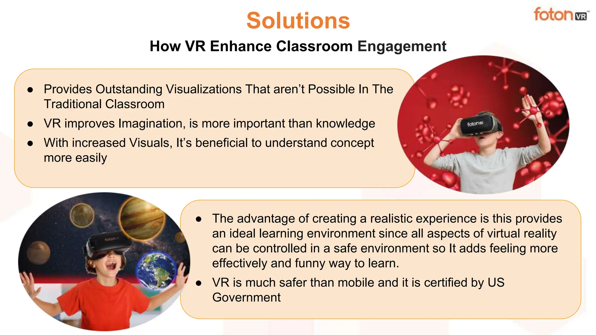 fotonVR - A Virtual Reality in education | PPTX
