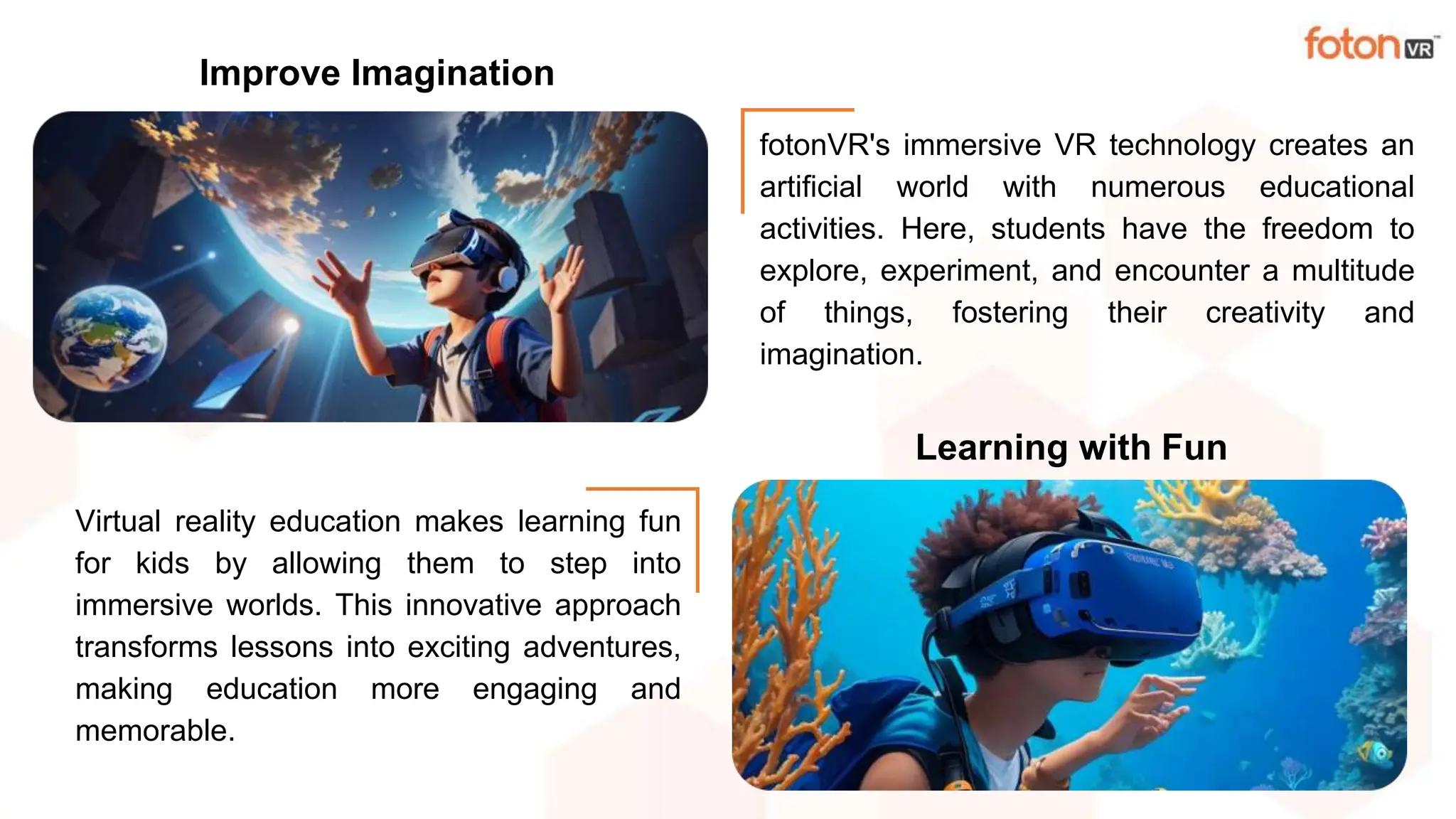fotonVR - A Virtual Reality in education | PPTX