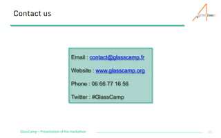 Presentation of french hackton google glass | PDF