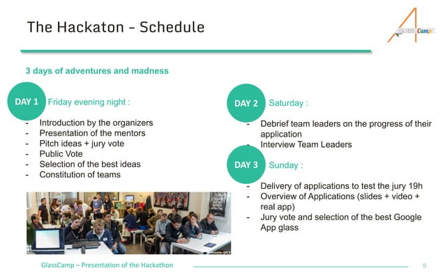 Presentation of french hackton google glass | PPT