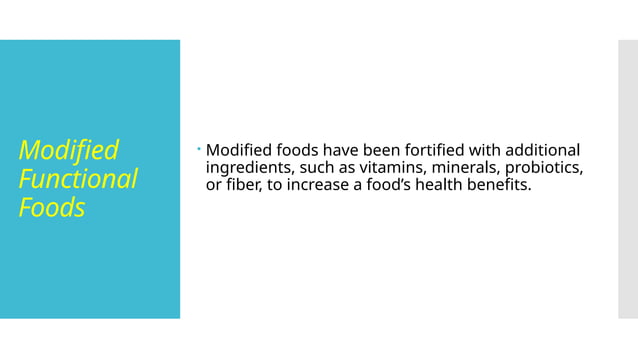 Presentation of functional foods and It's types,health benefits! | PPT