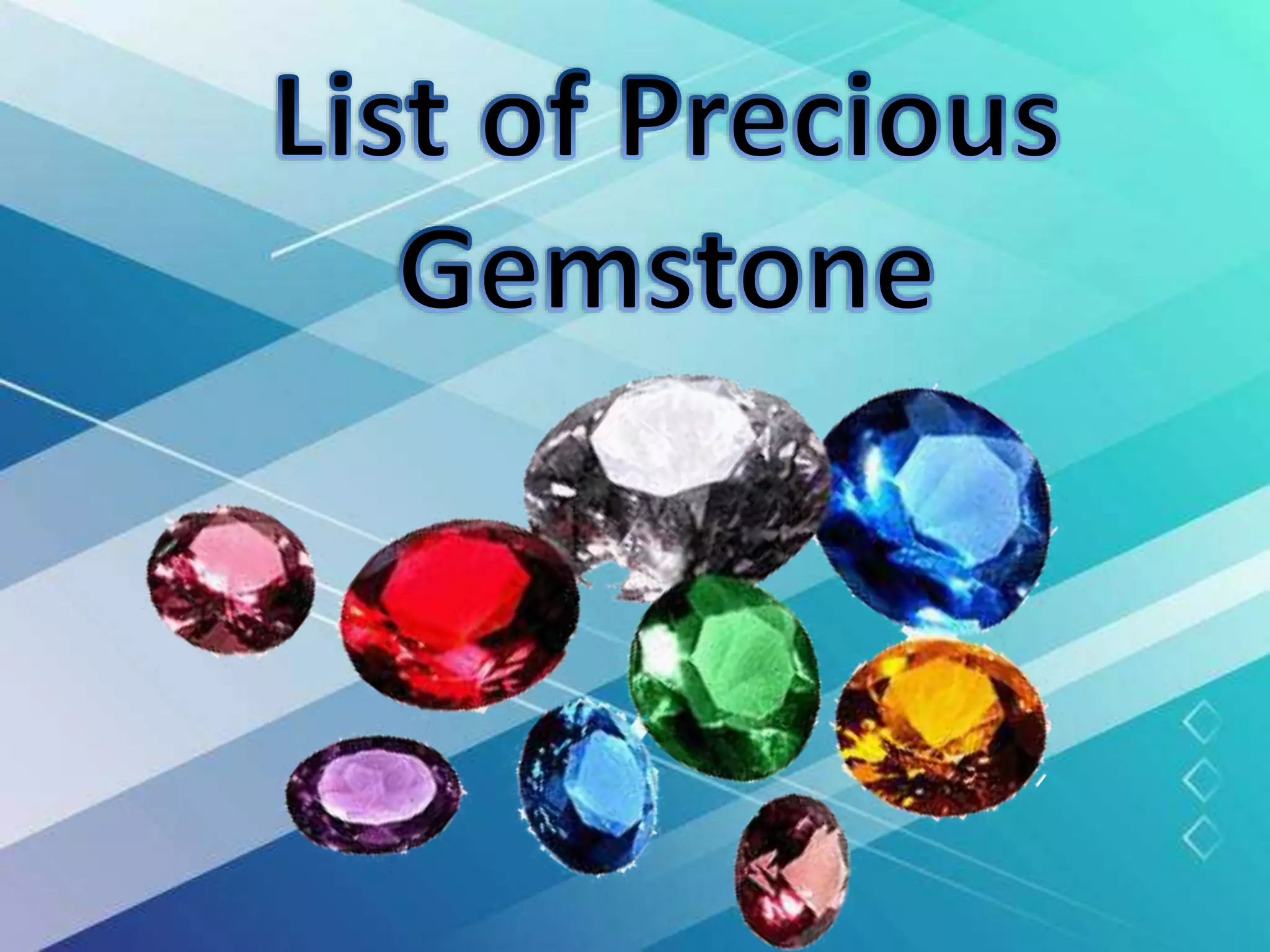 List of precious gemstones | PPT