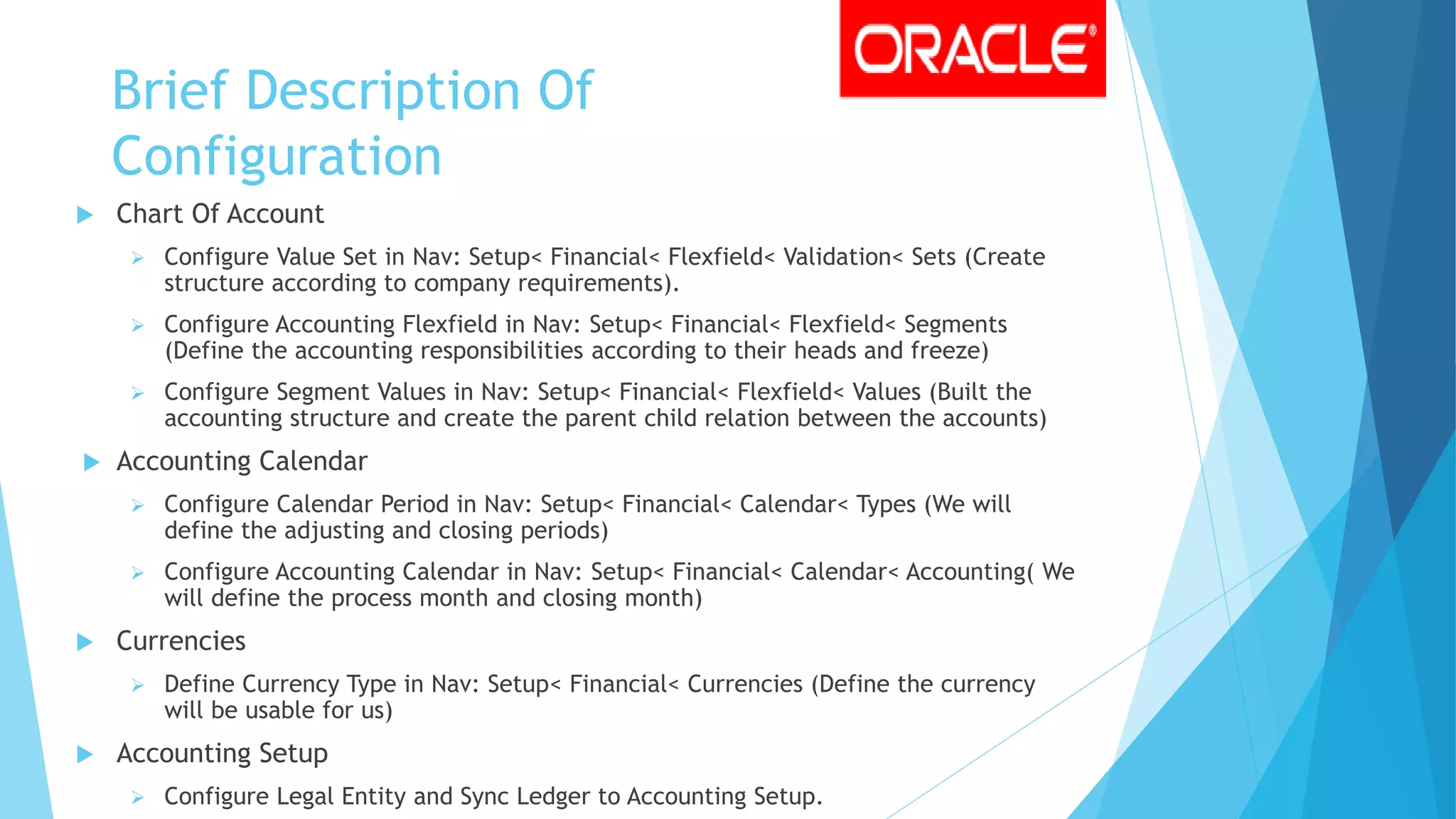 Oracle ERP and General Ledger Configuration | PPTX