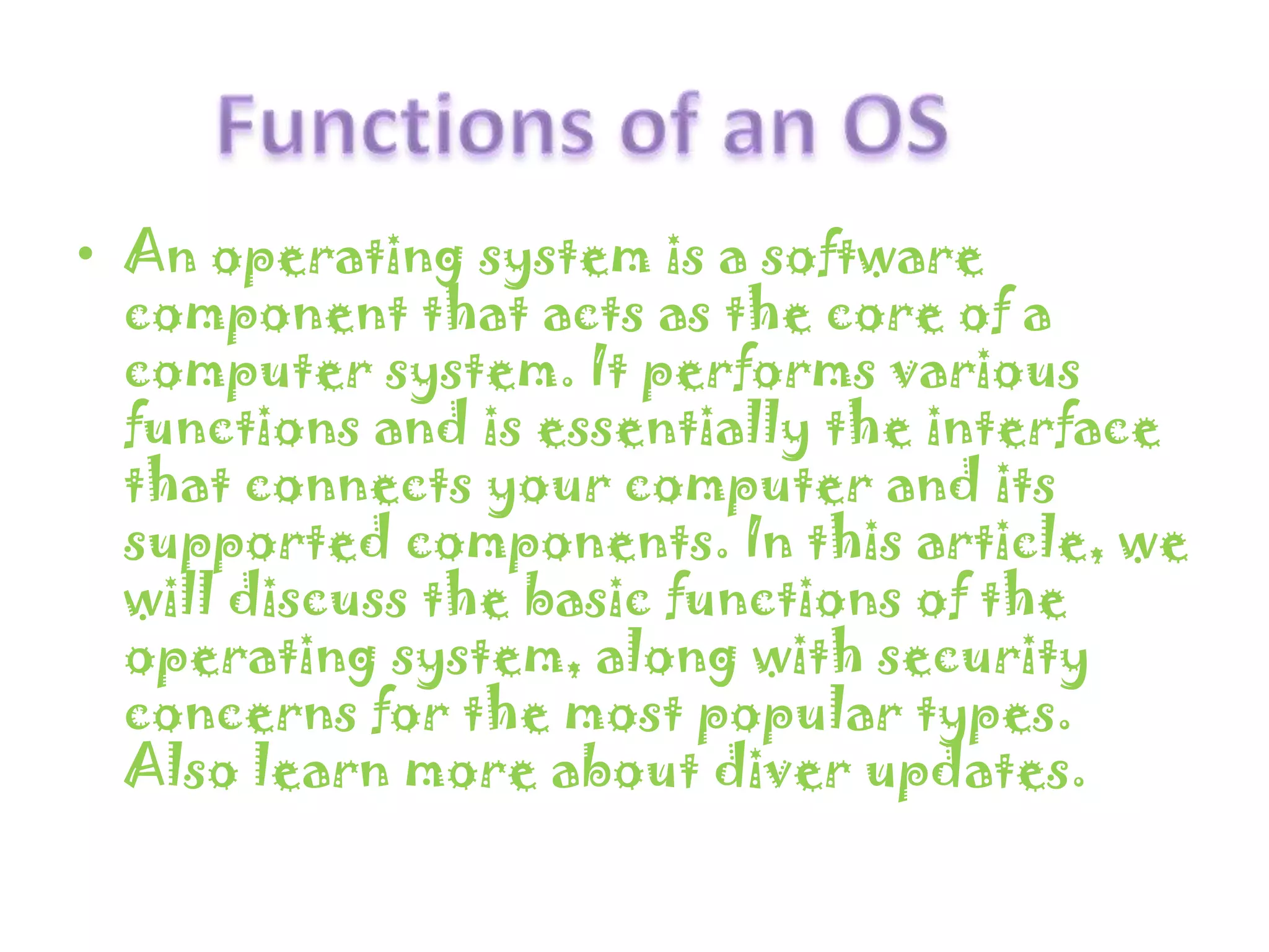 operating systems | PPTX