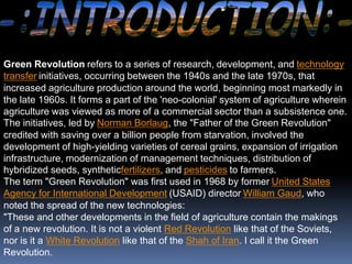 Presentation of green revolution | PPTX