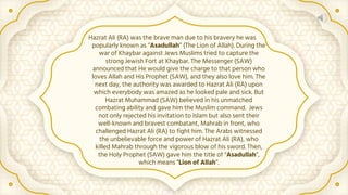 Hazrat Ali: A Comprehensive Journey through Life, Battles, and Legacy ...