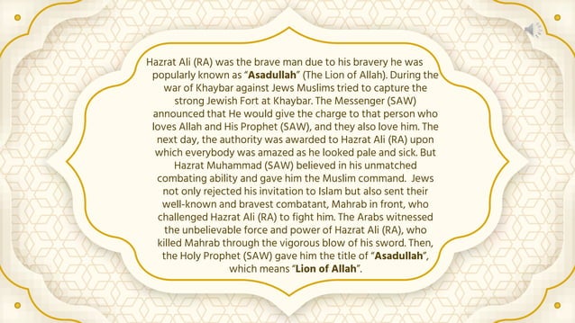 Hazrat Ali: A Comprehensive Journey through Life, Battles, and Legacy | PPTX | Islam | Religion ...