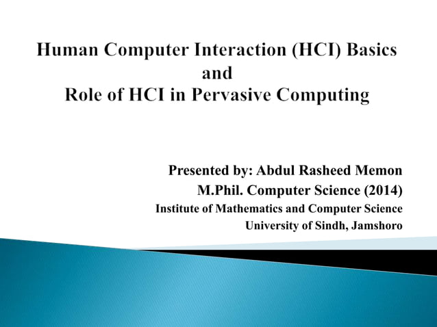HCI Presentation | PPTX | Operating Systems | Computer Software and Applications
