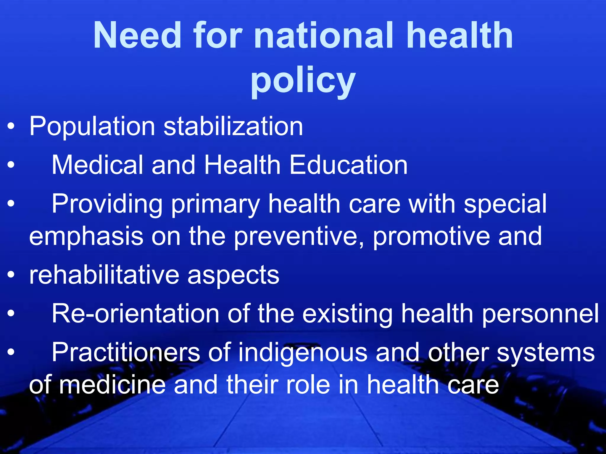 Presentation of health policies | PPTX