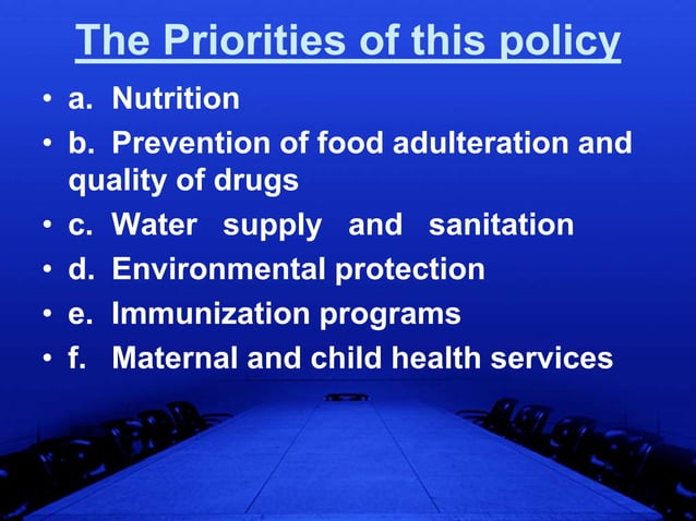 Presentation of health policies | PPTX