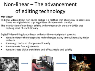 Presentation of history and development editing | PPTX