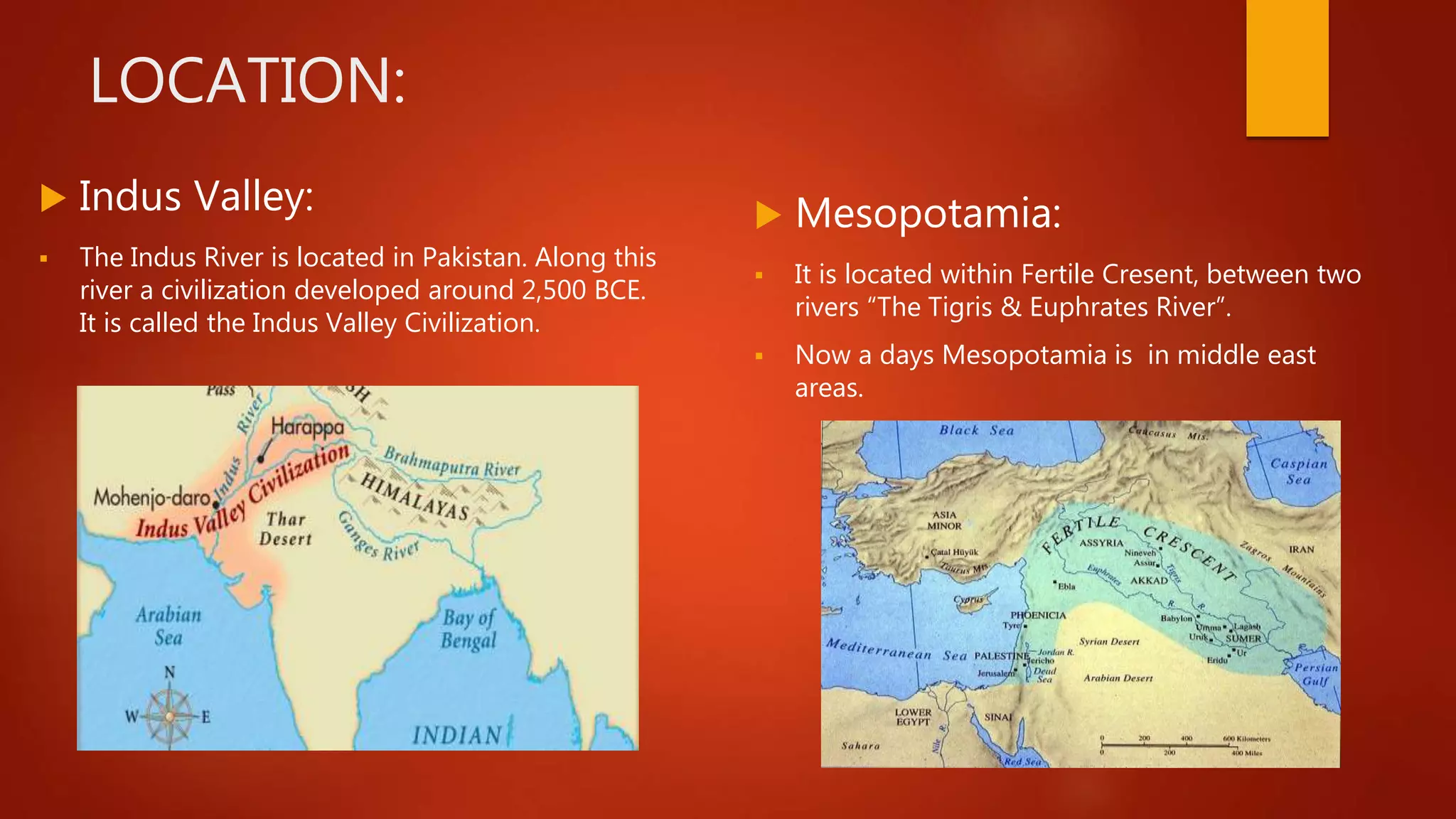 camparison of indus valley and mesopotamia | PPTX