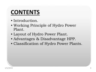 Presentation of hydro power plant | PPTX