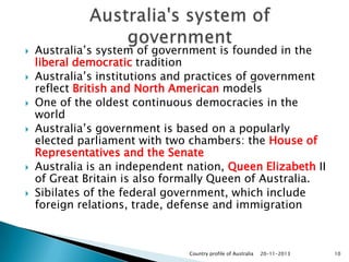 Country profile Australia | PPTX
