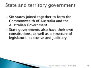 Country profile Australia | PPTX