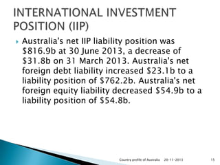 Country profile Australia | PPTX