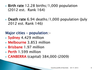 Country profile Australia | PPTX