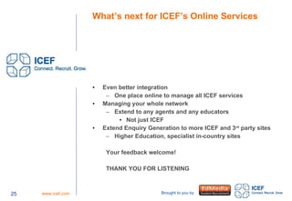 Presentation Of ICEF Online Services | PPT