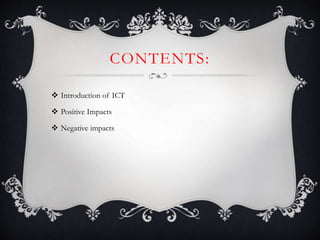 Presentation of ict impacts | PPTX