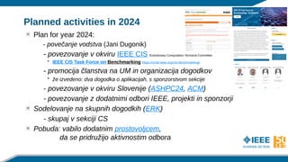 Presentation of IEEE Slovenia CIS (Computational Intelligence Society) Chapter and Networking | PPT